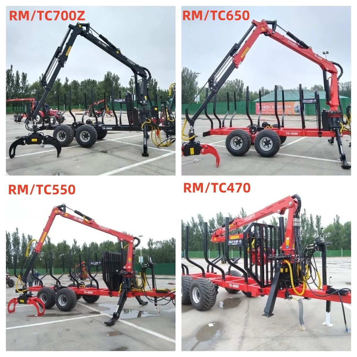 CE Runming Forestry-Machine Factory Forest Log Timber Crane with Trailer for Sale_Manufacturers ...